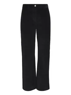 TOTEME Cotton Corduroy Straight Trousers - Black