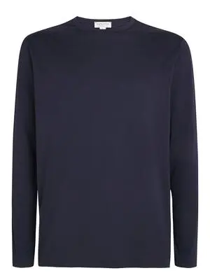 Sunspel Supima Cotton Classic T-shirt - Navy