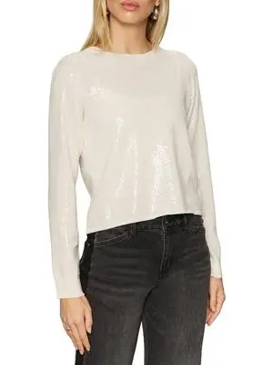 Sanctuary Sequined Sweater - Chalk White