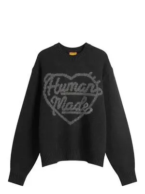 HUMAN MADE Heart Knit Sweater - Black