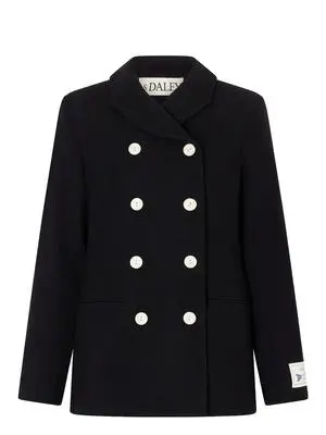 S.S.DALEY Marianne Double-breasted Wool-blend Jacket - Black