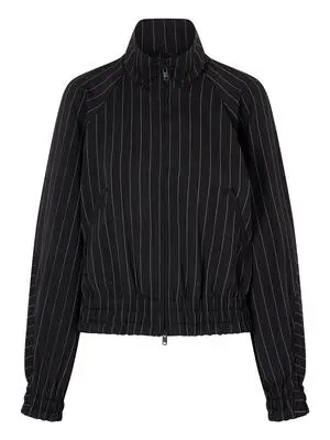 Adidas Originals By Alexander Wang Y-3 Pinstriped Recycled Jacket - Black