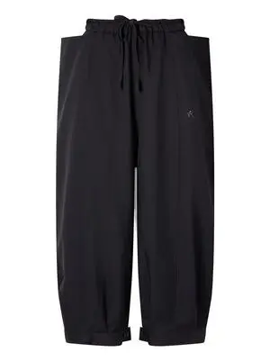 ADIDAS ORIGINALS Y-3 Cropped Recycled-jersey Wide-leg Pants - Black