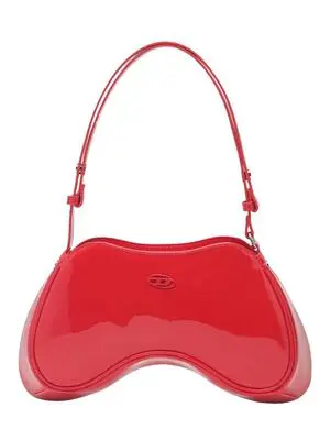 DIESEL Patent Leather Shoulder Bag - Red