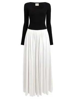 Khaite Carlotta Dress - Black / White