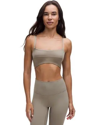 Lululemon Satin Spaghetti-strap Yoga Bra - Warm Ash Grey