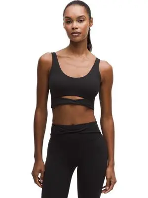 Lululemon Nulu Twist-front Scoop-neck Bra - Black