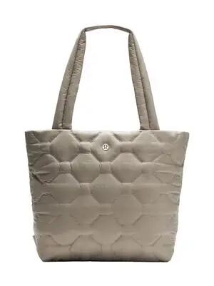 Lululemon Quilted Tote Bag Warm Ash Grey