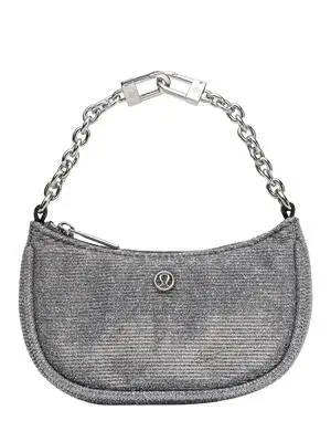 Lululemon City Essentials Nano Shoulder Bag Dark Silver/graphite Grey/silver