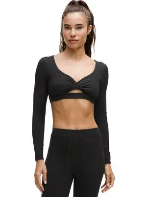 Lululemon Ribbed Nulu Long-sleeve Bra Top - Black