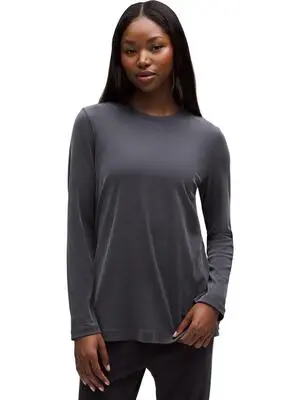 Lululemon Ribbed Drapey Softstreme Long-Sleeve Tunic Coal