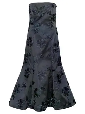ROTATE BY BIRGER CHRISTENSEN 3d Flower Midi Dress - Blue