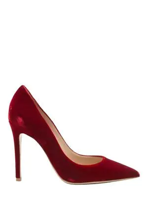 GIANVITO ROSSI Velvet Pumps Red