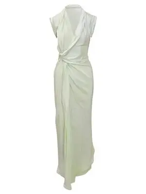Victoria Beckham Asymmetric Twist Dress - Neutrals