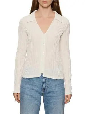 Sanctuary Textured Button-down Top - Chalk