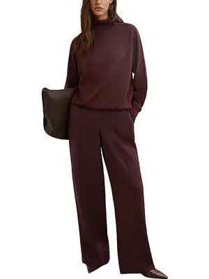 REISS Wendy Turtleneck Wool Sweater - Burgundy