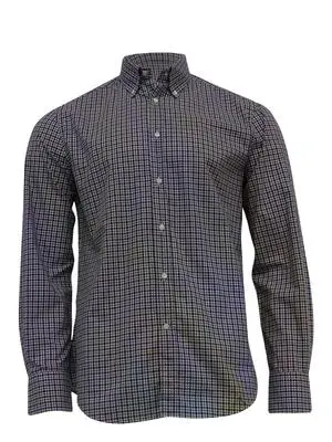 Brunello Cucinelli Check-pattern Buttoned Shirt - Blue
