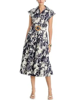 Cara Cara Octavia Belted Dress - Fauan Floral Navy