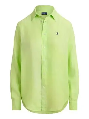 Polo Ralph Lauren Logo-embroidered Linen Shirt - Green