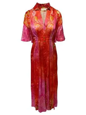 PETER PILOTTO Floral-print Midi Dress - Red