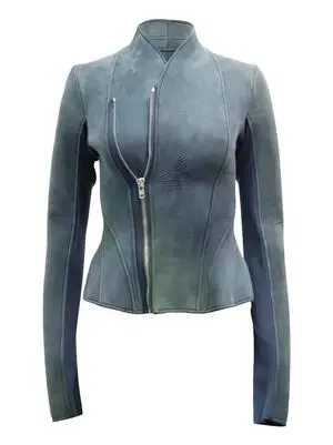 Rick Owens Campala Panelled Suede Jacket - Grey