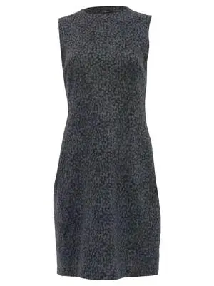 Akris Patterned Mini Shift Dress - Grey