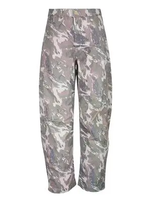 Ag Camouflage Cropped Jeans - Neutrals