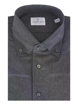 EMANUEL BERG Buttoned-collar Shirt - Grey
