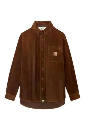 A BATHING APE Chest-pocket Corduroy Shirt - Brown