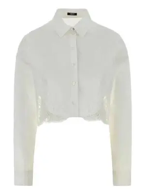 Versace Lace Poplin Shirt - White