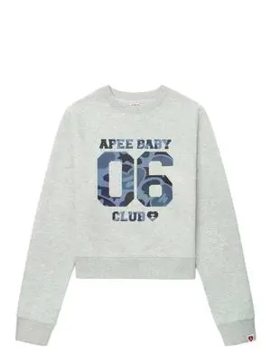 A BATHING APE 06' Graphic Cropped Top - Grey