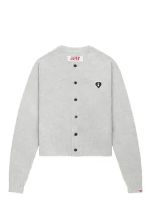 A BATHING APE Heart Motif Knitwear - Grey
