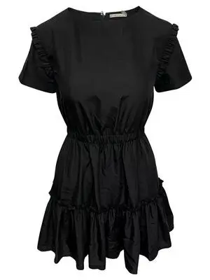 Alice + Olivia Ruffled Mini Dress - Black