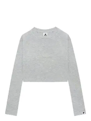 A BATHING APE Cropped Long-sleeve Top - Grey