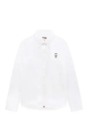 A BATHING APE Buttoned Embroidered Shirt - White