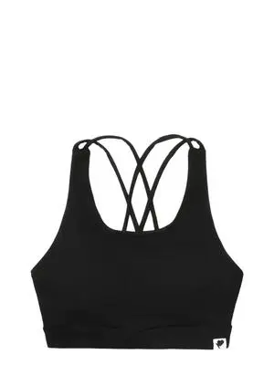 A BATHING APE Apee Criss-cross Sport Bras - Black