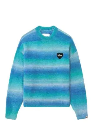 A BATHING APE Striped Knit Sweater - Blue