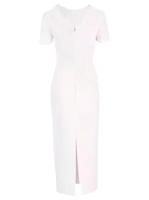 Roland Mouret Crepe Midi Dress - Neutrals