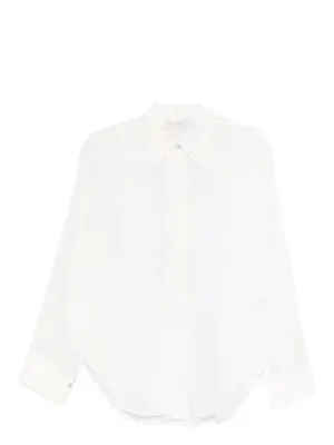 FORTE_FORTE Long-sleeve Button Down Shirt - White