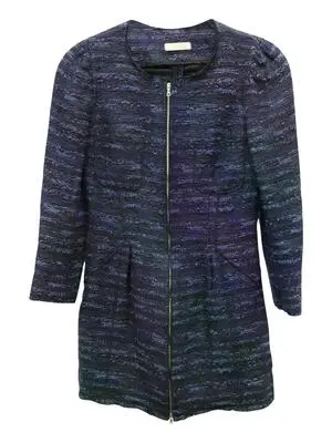 Nina Ricci Tweed Zip-up Jacket - Blue
