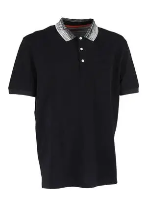 Missoni Printed-collar Polo Shirt - Black