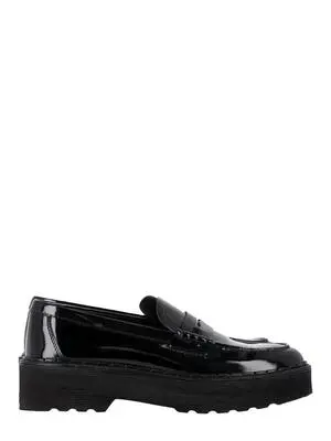 TOD'S Leather Penny Loafers - Black