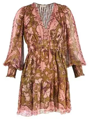 ULLA JOHNSON Rosetta Printed Mini Dress