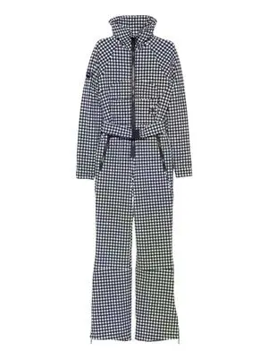 Cordova Chatel Checkered Belted Ski Suit - Blue