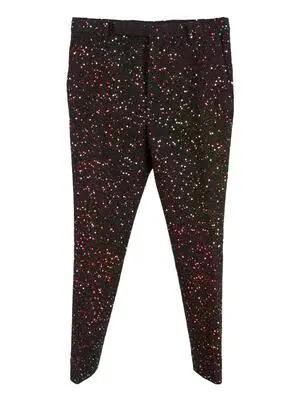 Saint Laurent Sequin Trousers - Red