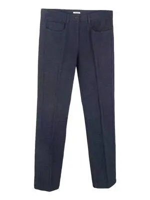 Miu Miu Cropped Wool Trousers - Blue