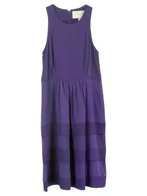 Burberry Tiered Midi Dress - Purple
