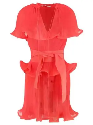 Stella McCartney Ruffled Mini Dress - Red