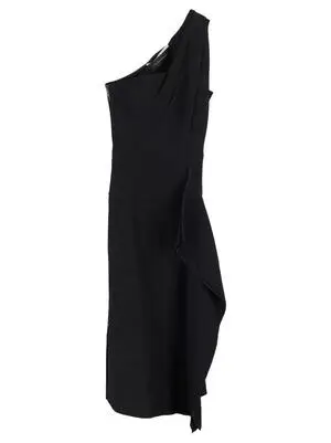 Roland Mouret Draped Midi Dress - Black