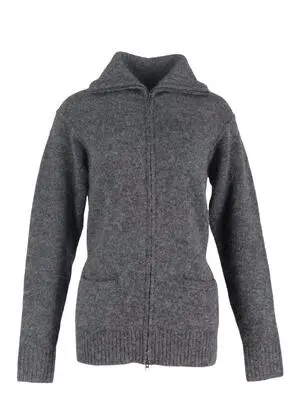 ISABEL MARANT VINTAGE Zipped Ribbed Cardigan - Grey
